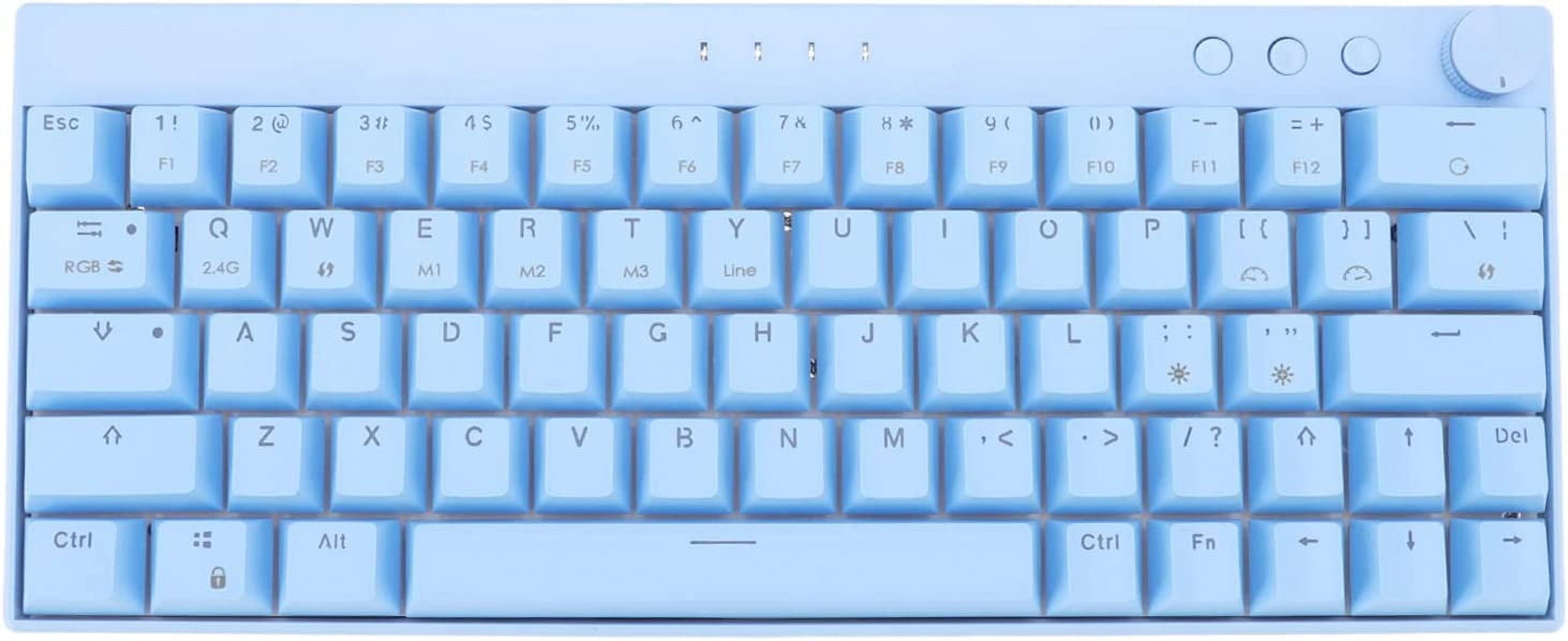 LYU-Wireless Mechanical Keyboard, 3 Modes Gaming Keyboard with Knob ...