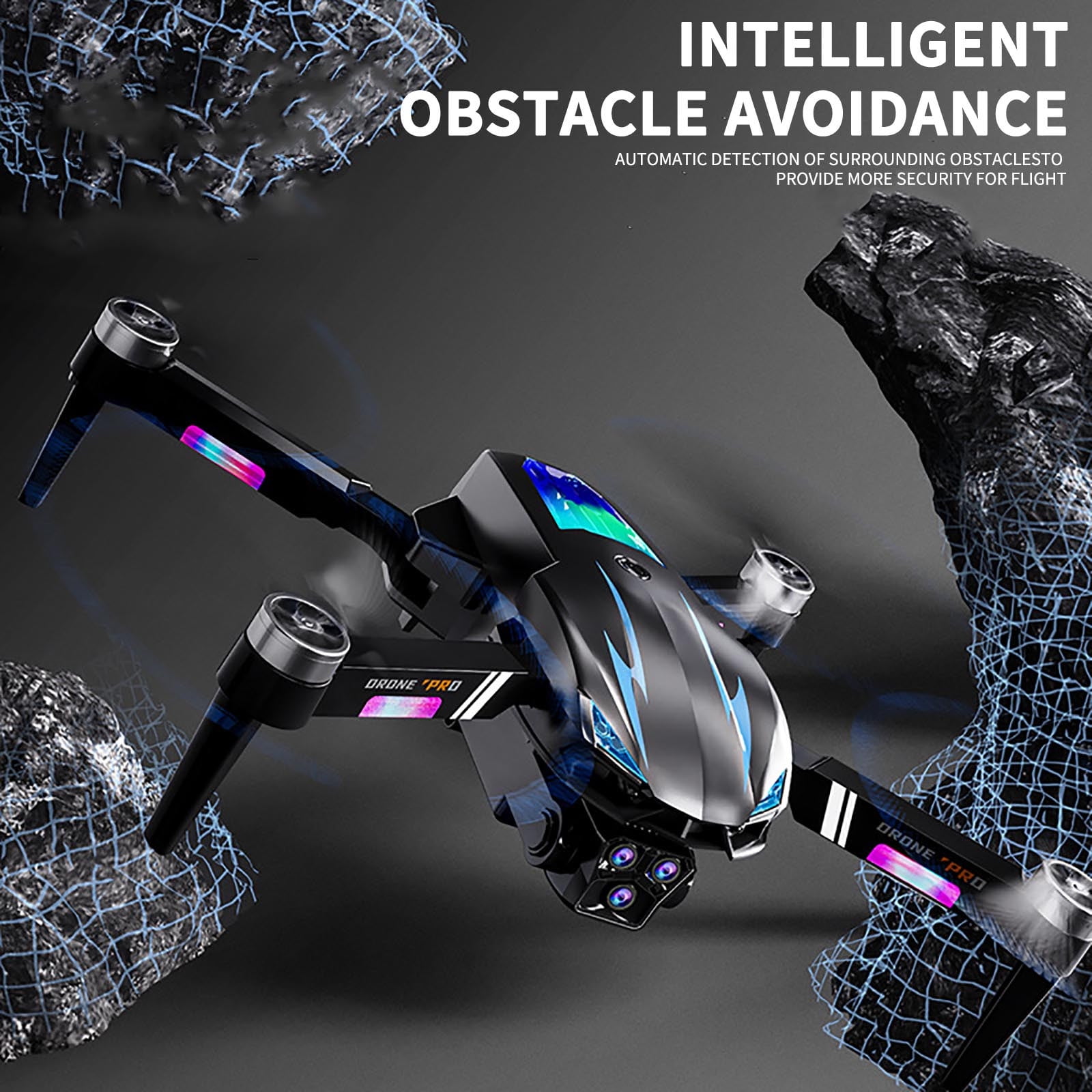 LYUCRAZ Brushless Drone Three Camera Aerial Photography Obstacle ...