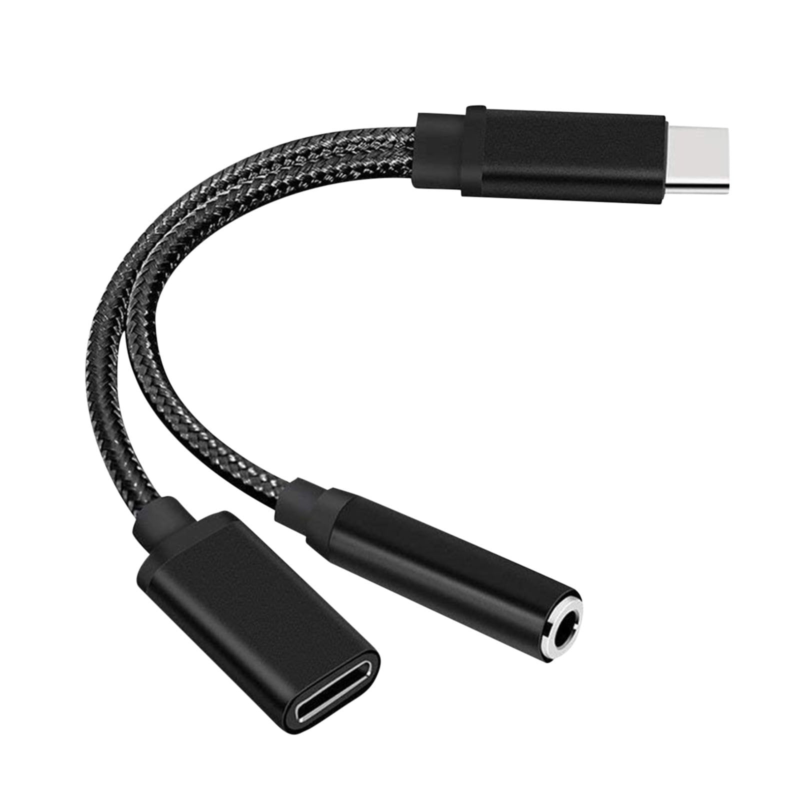 LYUCRAZ Cable&Charger 2-in-1 Adapter,Type-C To Type-C + 3.5mm Charging ...