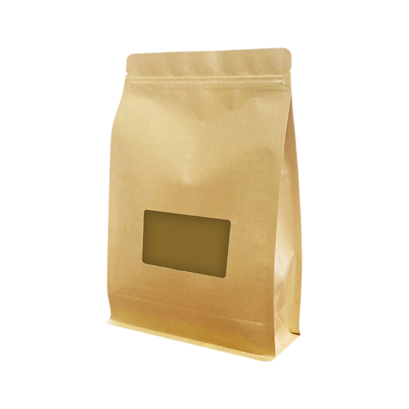 LYUCRAZ Kraft Paper bags Eight-sided Sealing Kraft Paper Packet Ziplock ...