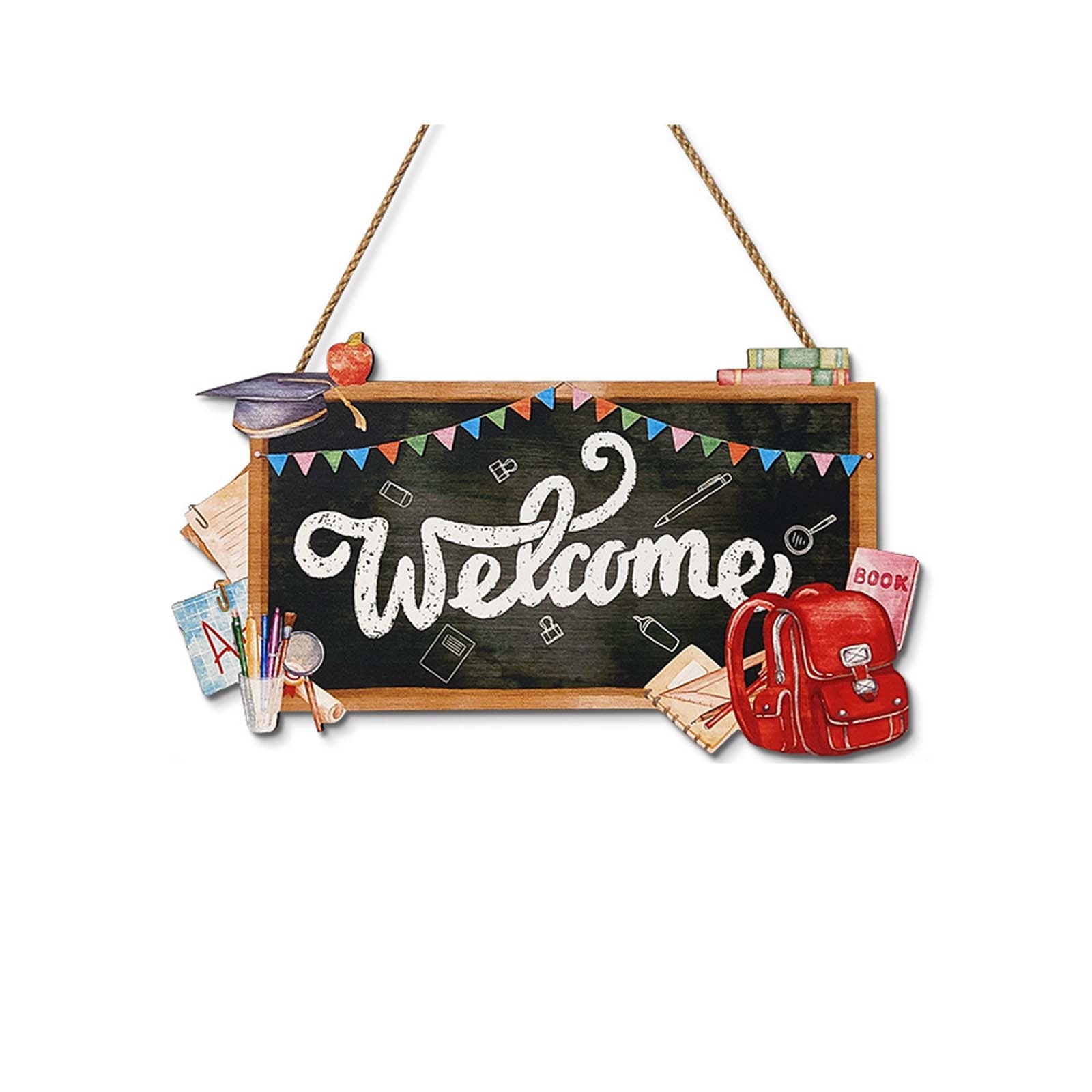 LYUCRAZ Welcome classroom door decorations Welcome chalkboard Welcome ...
