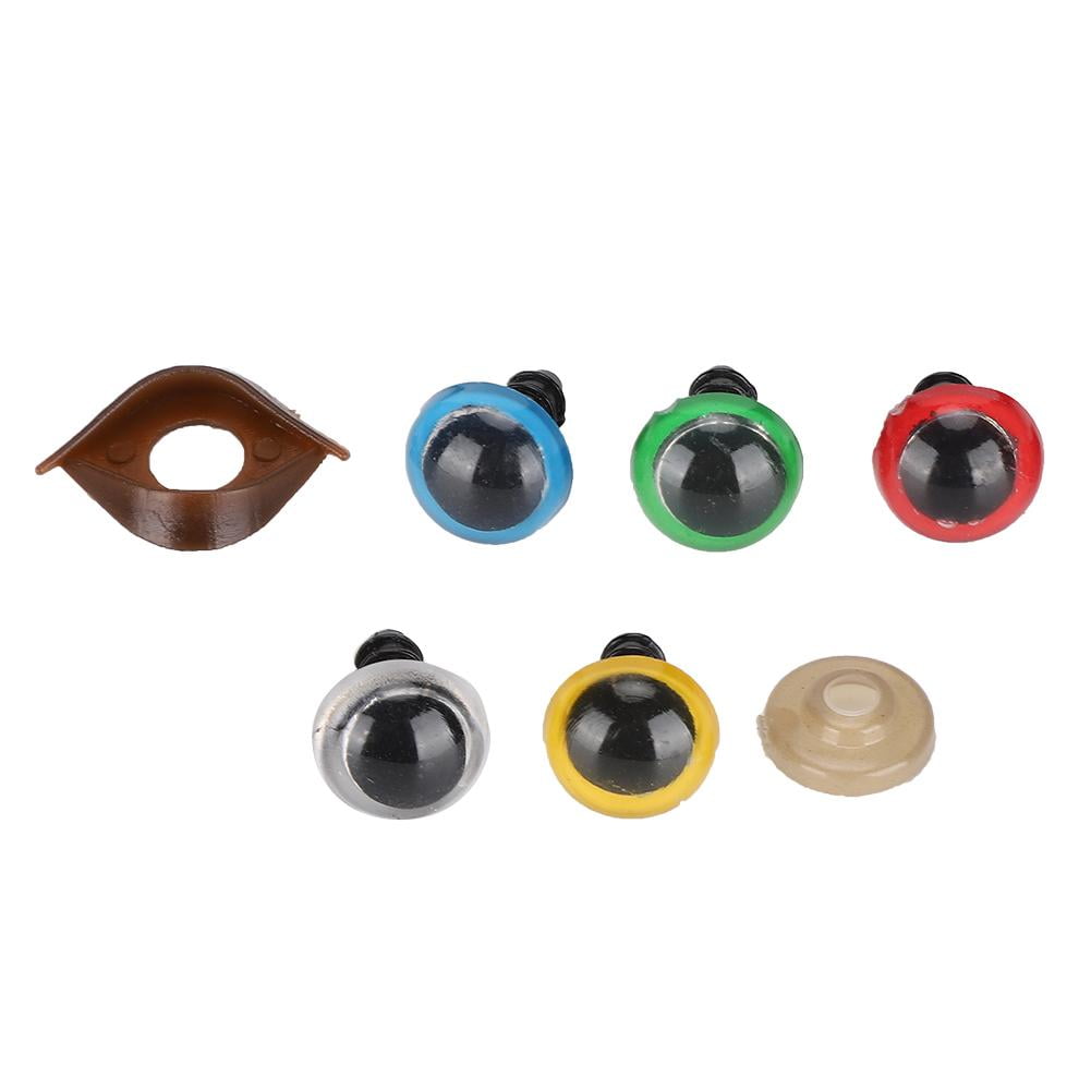 LYUMO 100pcs 14mm Plastic Safety Eyes with Washers for Teddy Bear Dolls ...