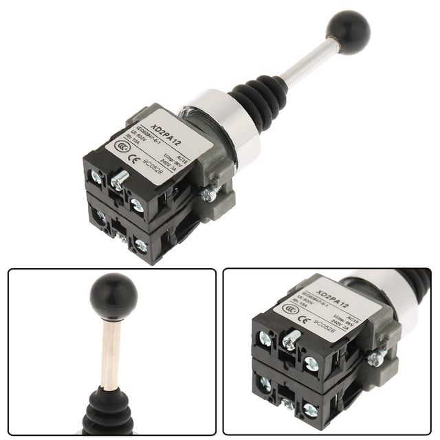 LYUMO 2 Position 2NO Spring Return Momentary Joy Stick Joystick Switch ...