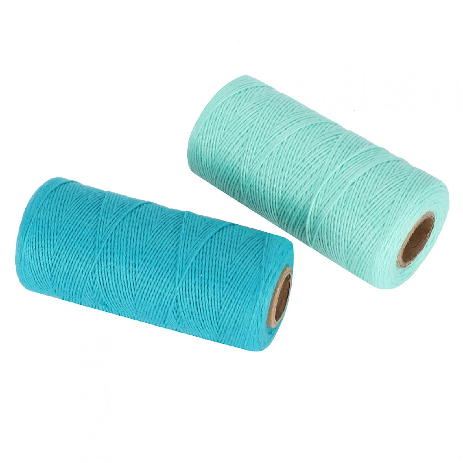 LYUMO 2 Rolls 8/4 Warp Yarn Pure Cotton Hand Sewing Thread For Knitting ...