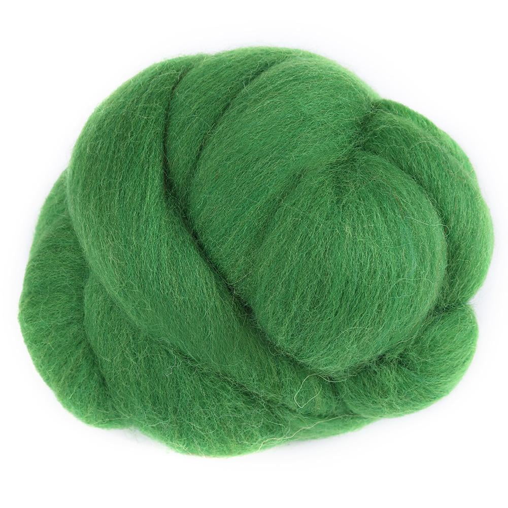 LYUMO 55g Green Needle Felting Wool Roving Spinning Sewing Trimming ...