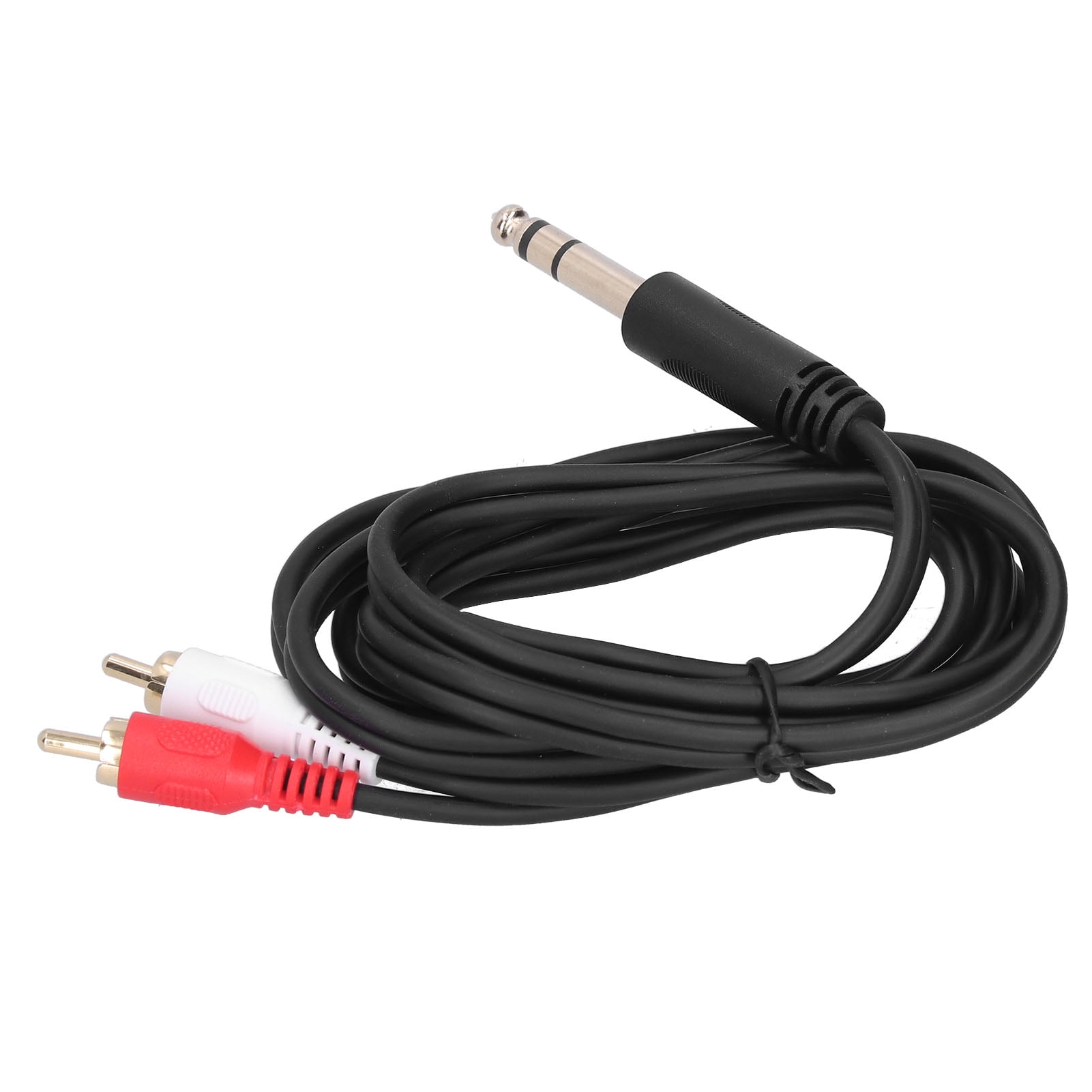 LYUMO 6.35mm 1/4" Male To Dual Audio Adapter Cable Stereo Y Splitter ...