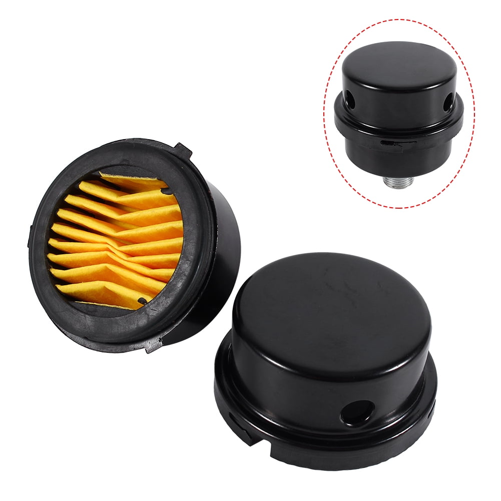 LYUMO Black Metal Air Compressor Intake Filter Muffler Silencer Thread ...