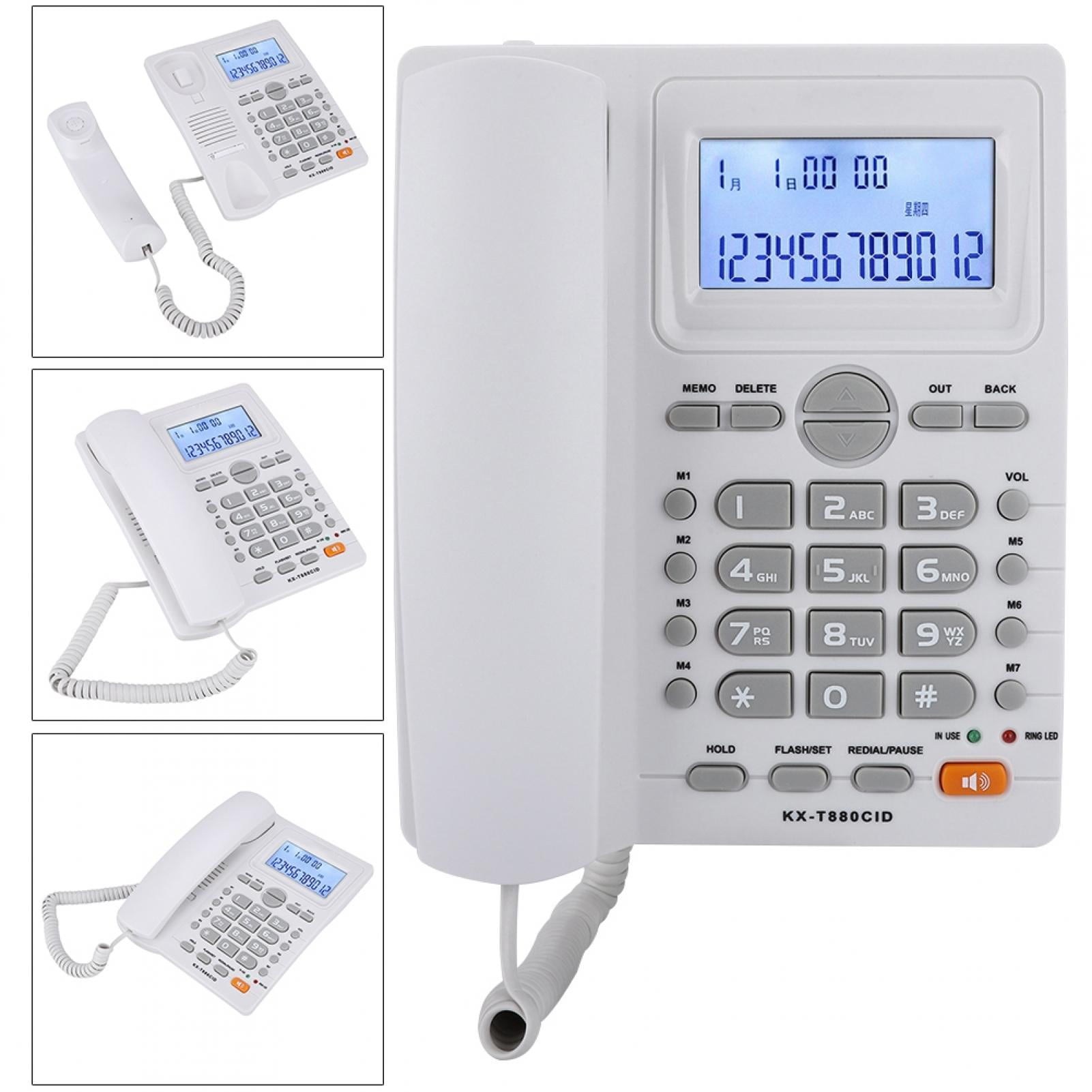 LYUMO Desktop Wired Telephone With Lcd Display, Big Button Speakerphone ...