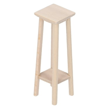 LYUMO 1:12 White Mini Bedroom Furnishing Articles Wooden Bedside Table ...