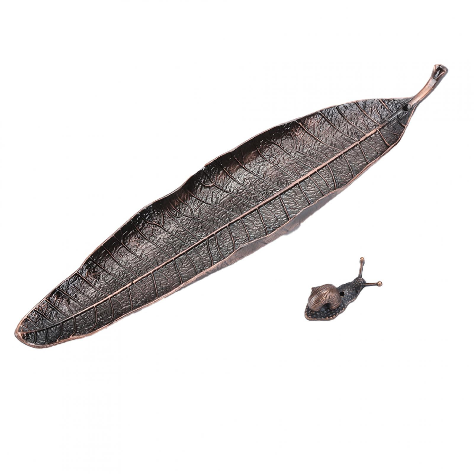 Incense Burner,Incense Holder Set Leaf Snail Incense Burner Sticks Ash ...
