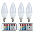 LYUMO 3W E12 RGB+Cool White LED Bulb, Color Changing, Remote Control ...