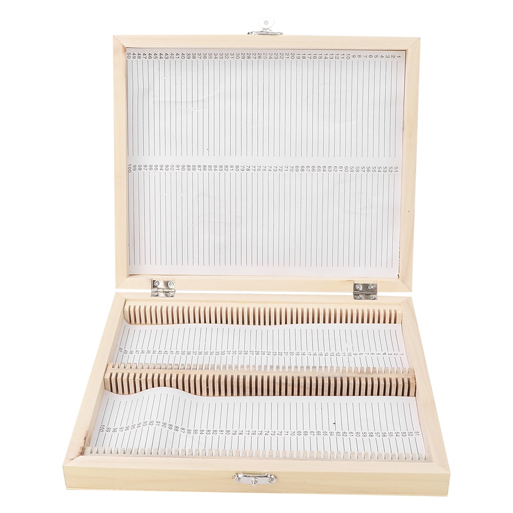 LYUMO Prepared Slide Box 100PCS Biology Glass Prepared Microscope ...