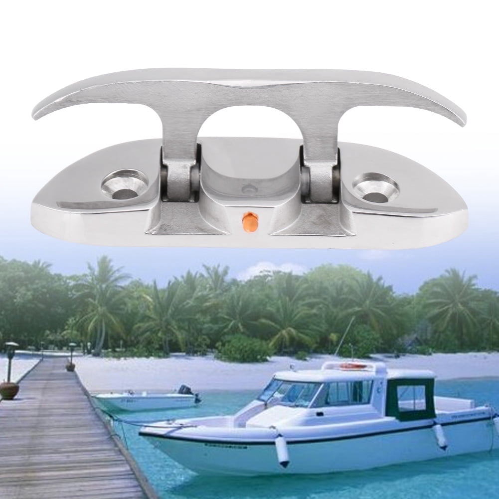 LYUMO Stainless Steel Marine Boat Flip Up 4-1/2 Folding Cleat Dock ...