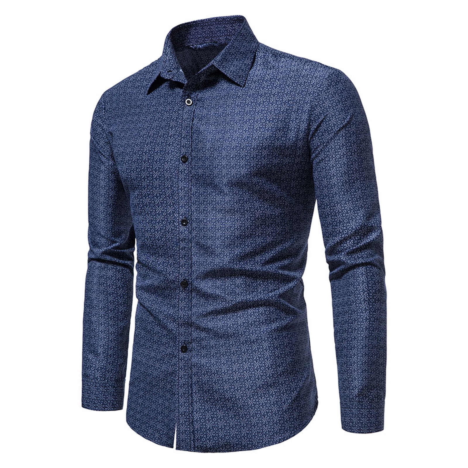 LYXSSBYX Mens Dress Shirts Long Sleeve Men's Printed No Iron Loose ...