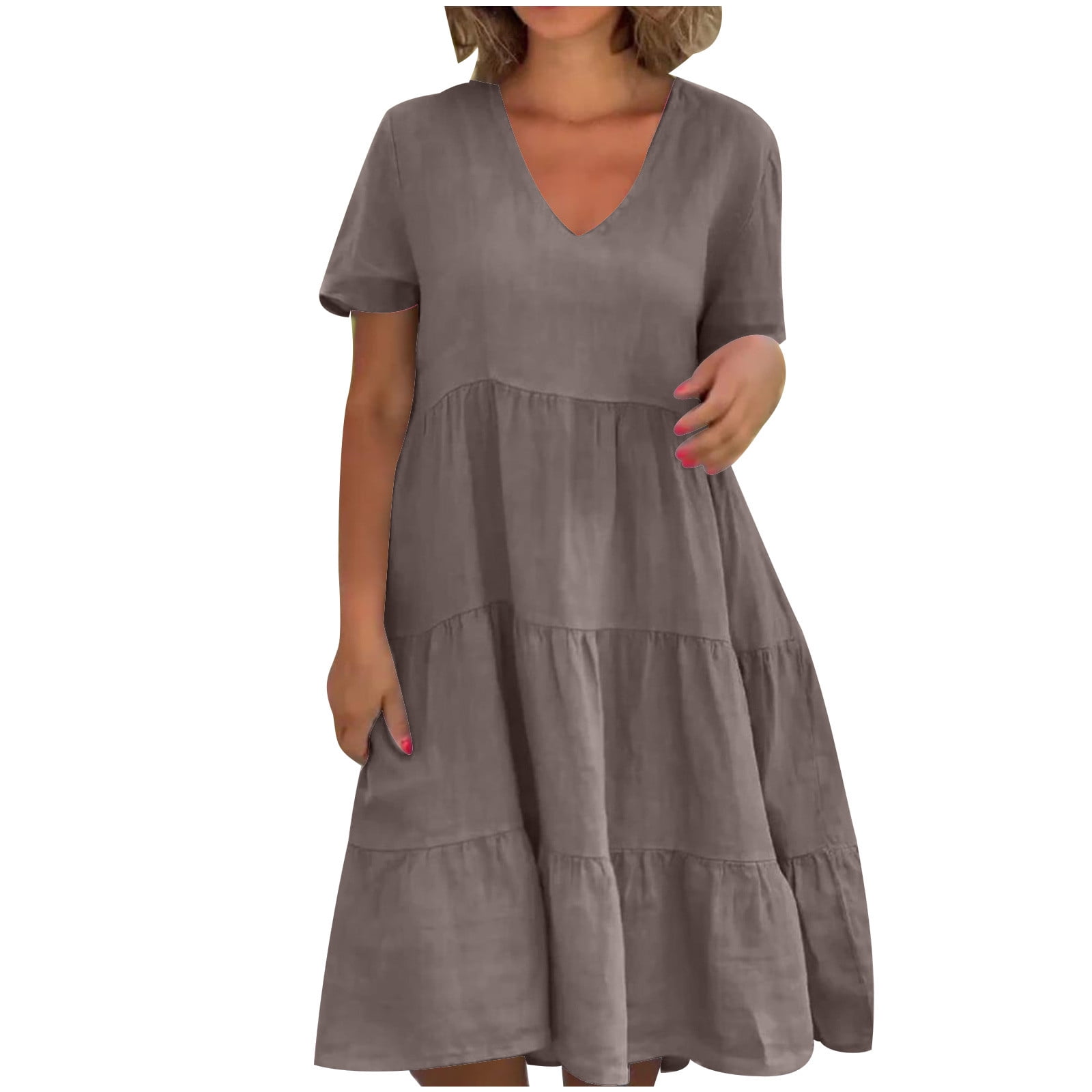 LYXSSBYX Plus Size Dresses for Curvy Women Women Fashion Casual Summer ...