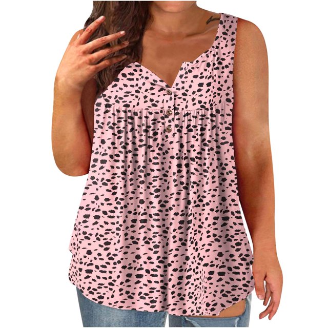 LYXSSBYX Plus Size Tank Tops for Women Womens Tank Summer Printed Sleeveless Flared Trendy ...