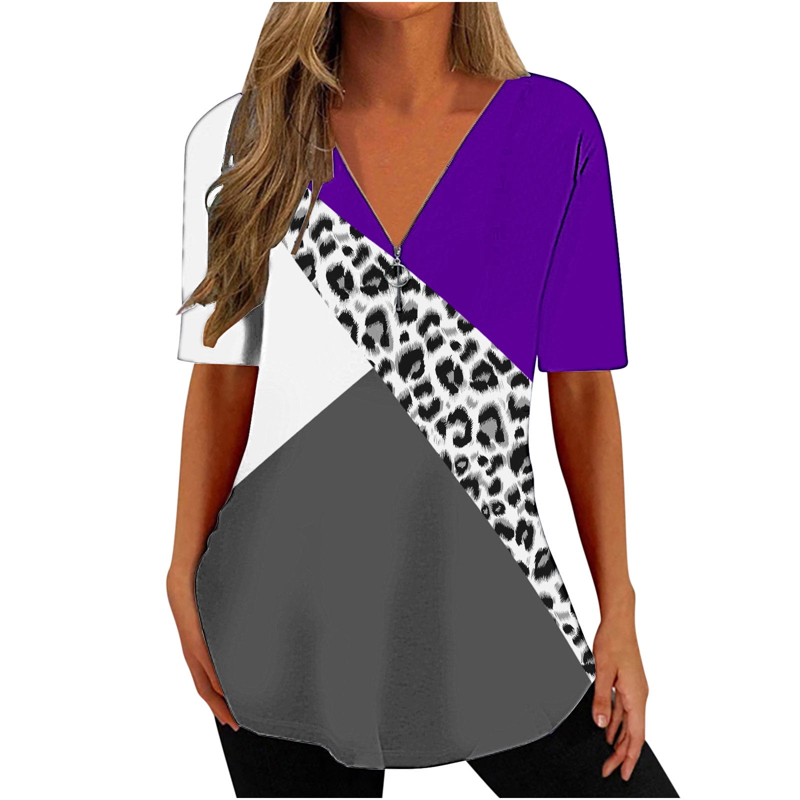 LYXSSBYX Summer Tops for Women 2024 Women's Fshion Print Funny Casual ...