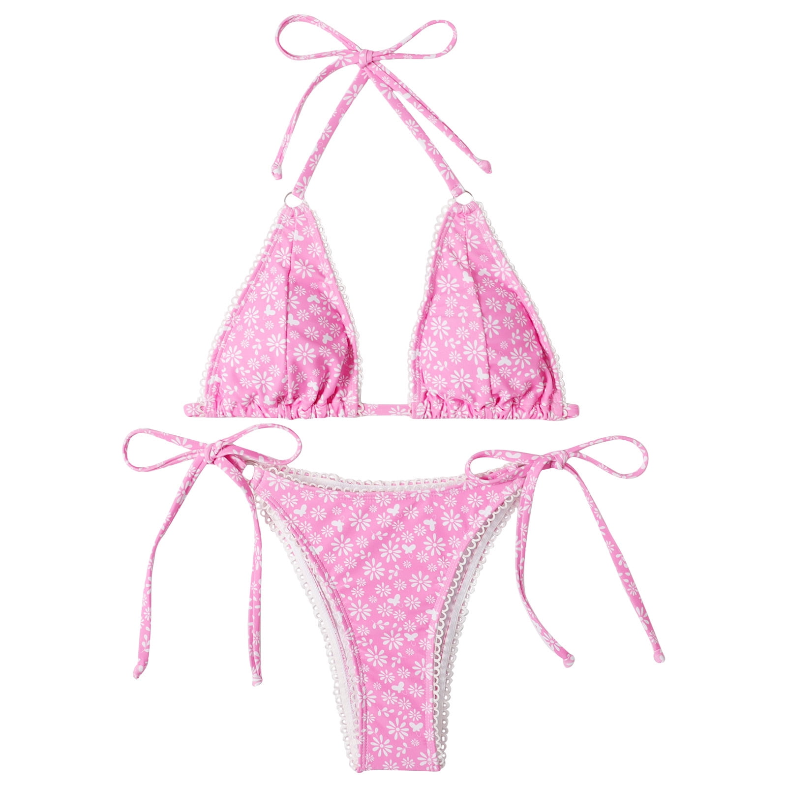 LYXSSBYX Swimsuits for Women Two Piece Women Small Fresh Floral ...