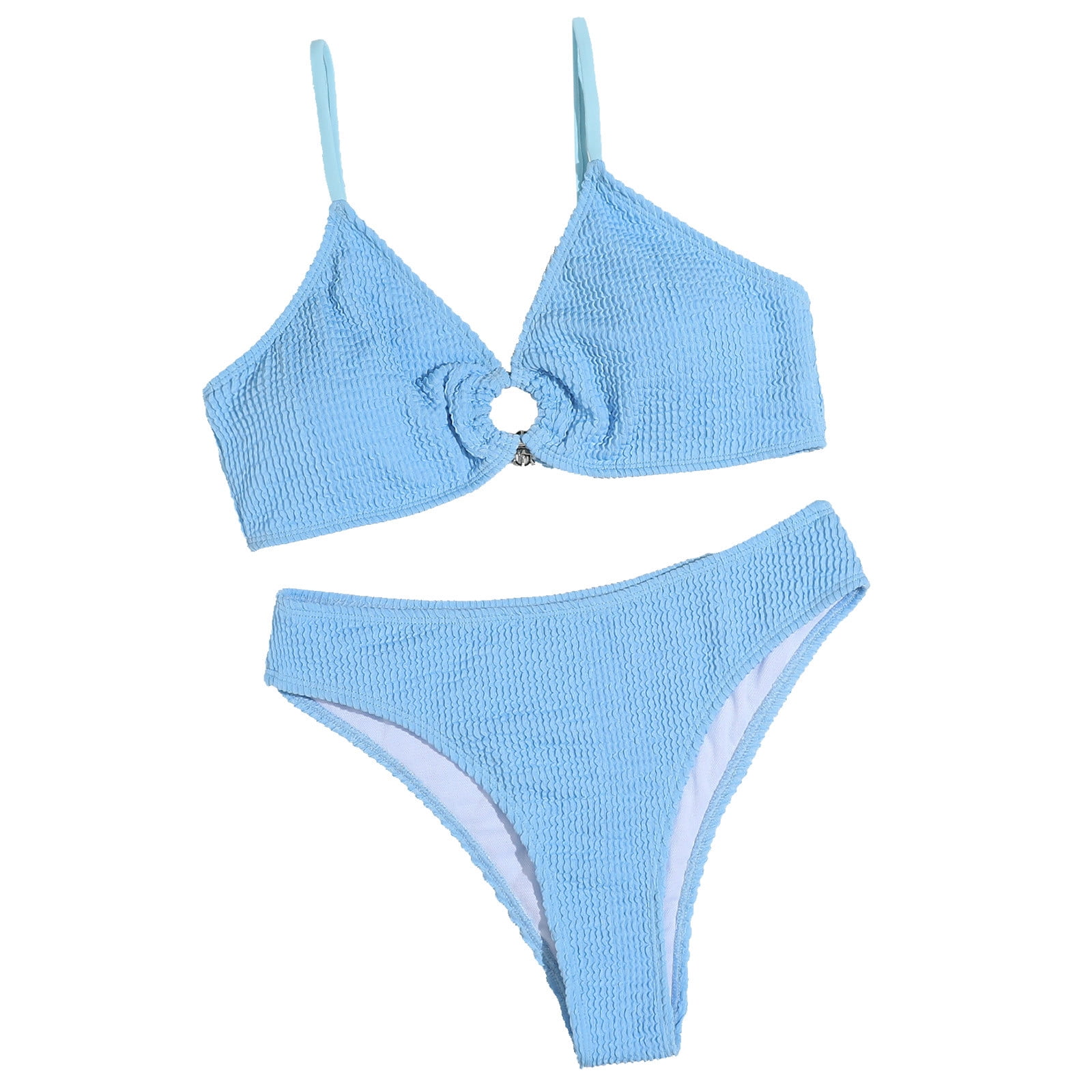 LYXSSBYX Swimsuits for Women Two Piece Women's Split Solid Bikini Two ...