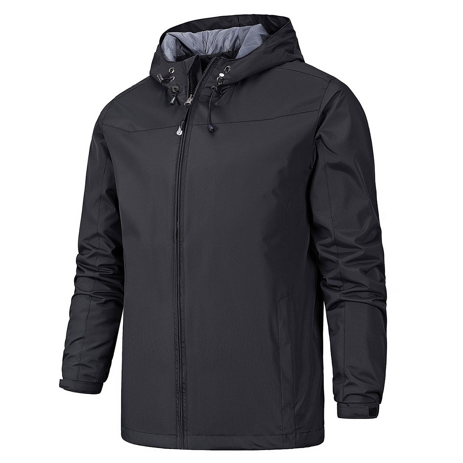 LYXSSBYX Men's Windproof Four Seasons Jacket for Outdoor Hiking, Solid ...