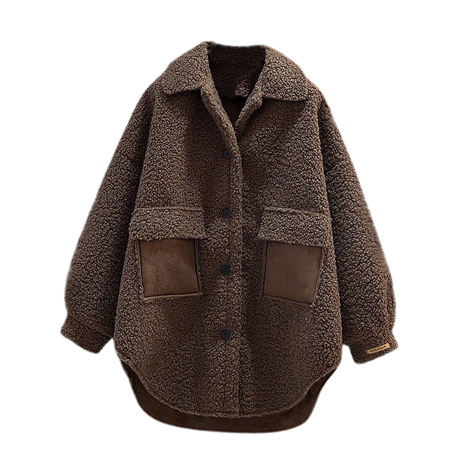 LYXSSBYX Winter Shackets for Women Clearance Fashion Women Solid Color ...