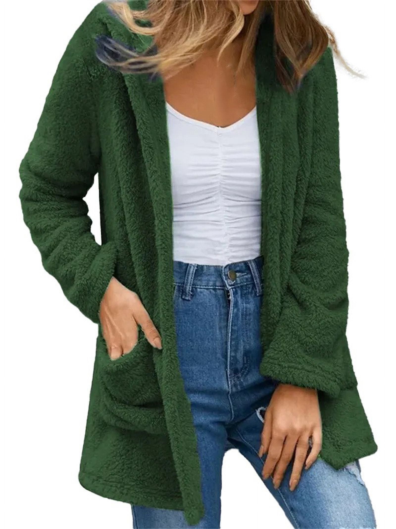 LYXSSBYX Winter Shackets for Women Women's Winter Long Sleeved Solid ...