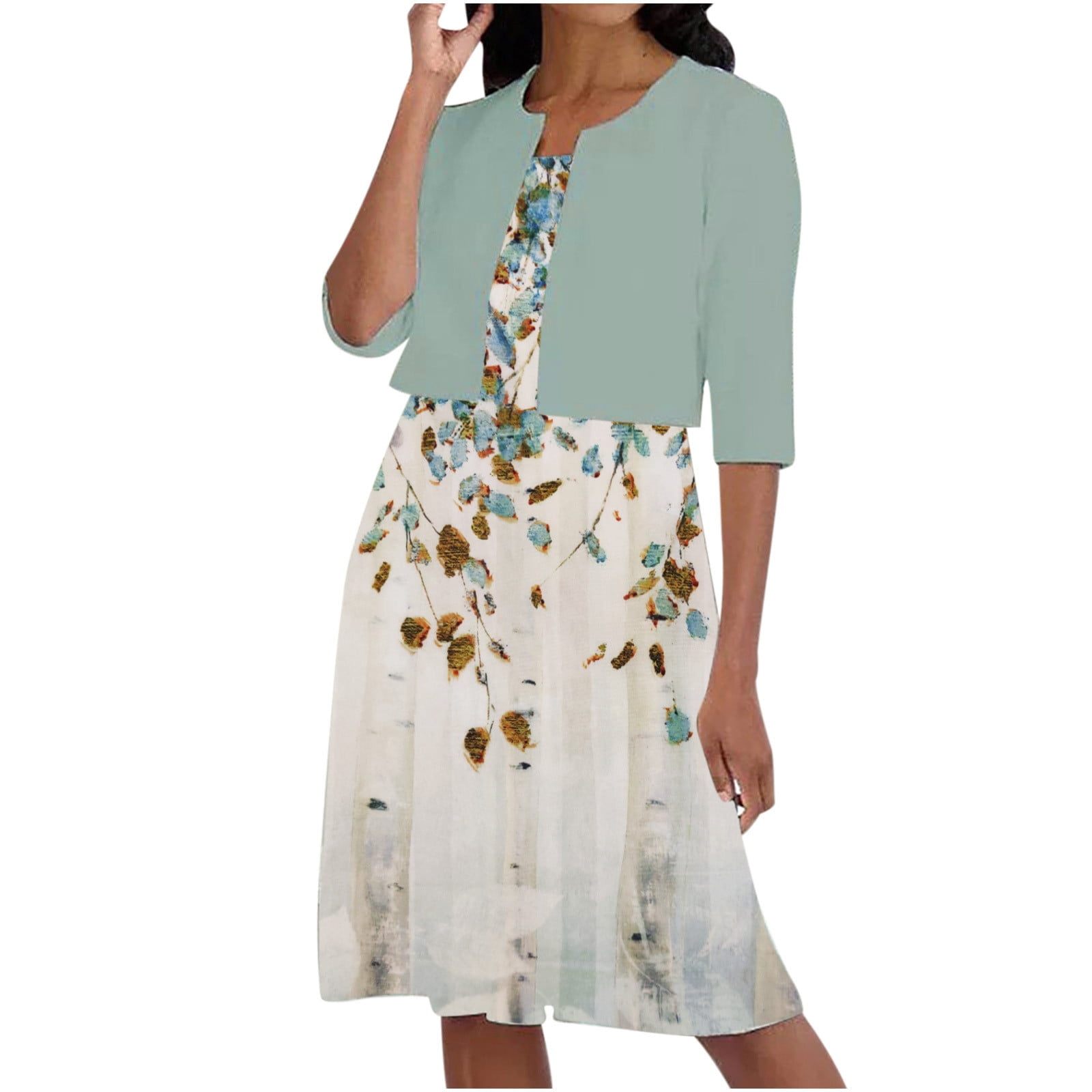 LYXSSBYX Womens Dresses with Jackets 2 Piece Sets Two-Piece Women's ...