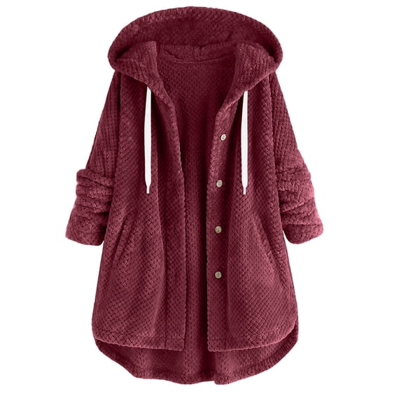LYXSSBYX Womens Winter Coats Women Casual Button Jacket Pockets Long ...