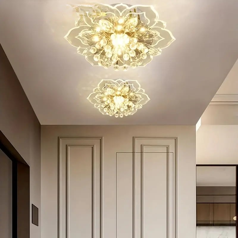 LYY 2025 LED Ceiling Light Aisle Corridor Crystal Chandelier Porch ...