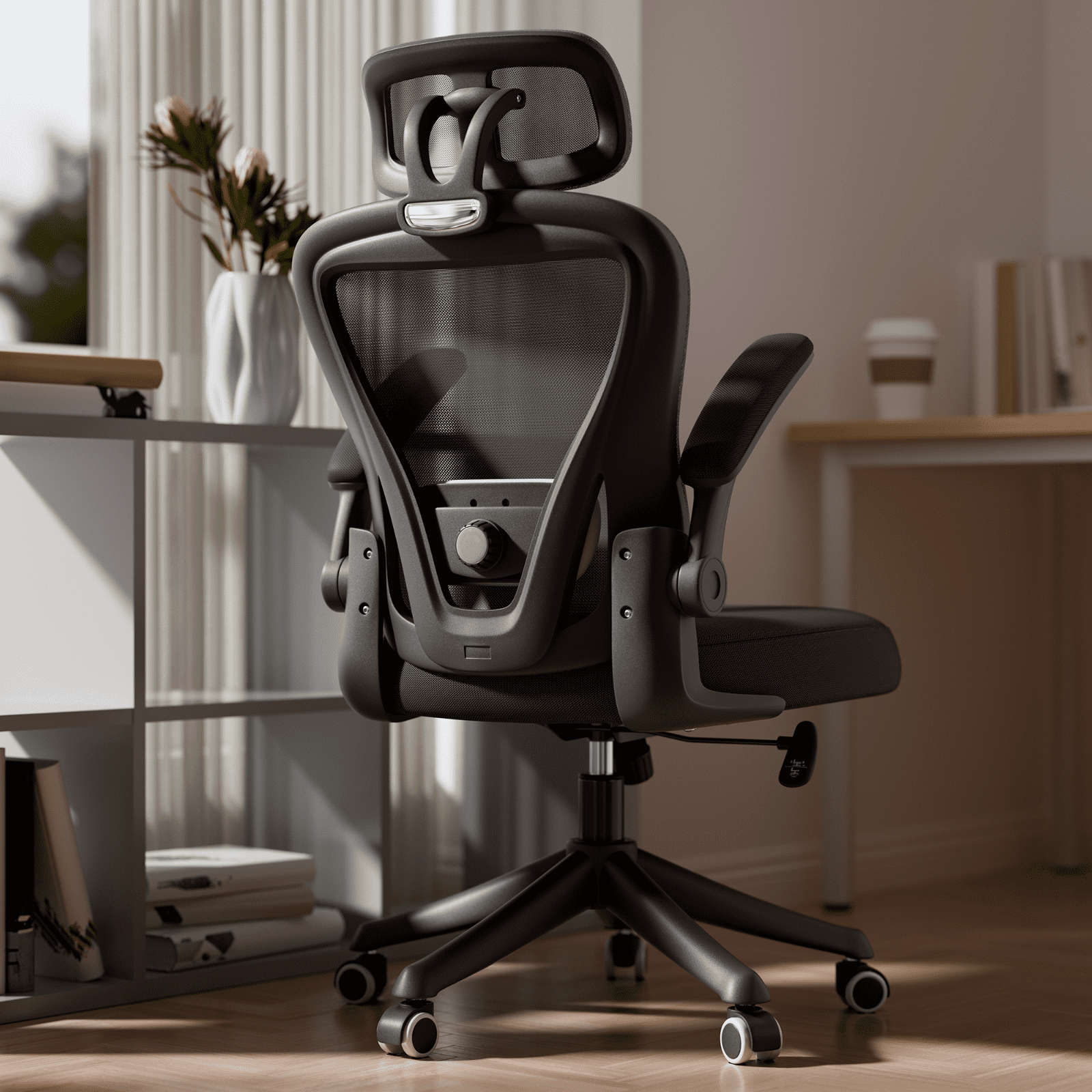 LYYHTY Ergonomic Office Chair Black, High Back Mesh Chair with ...