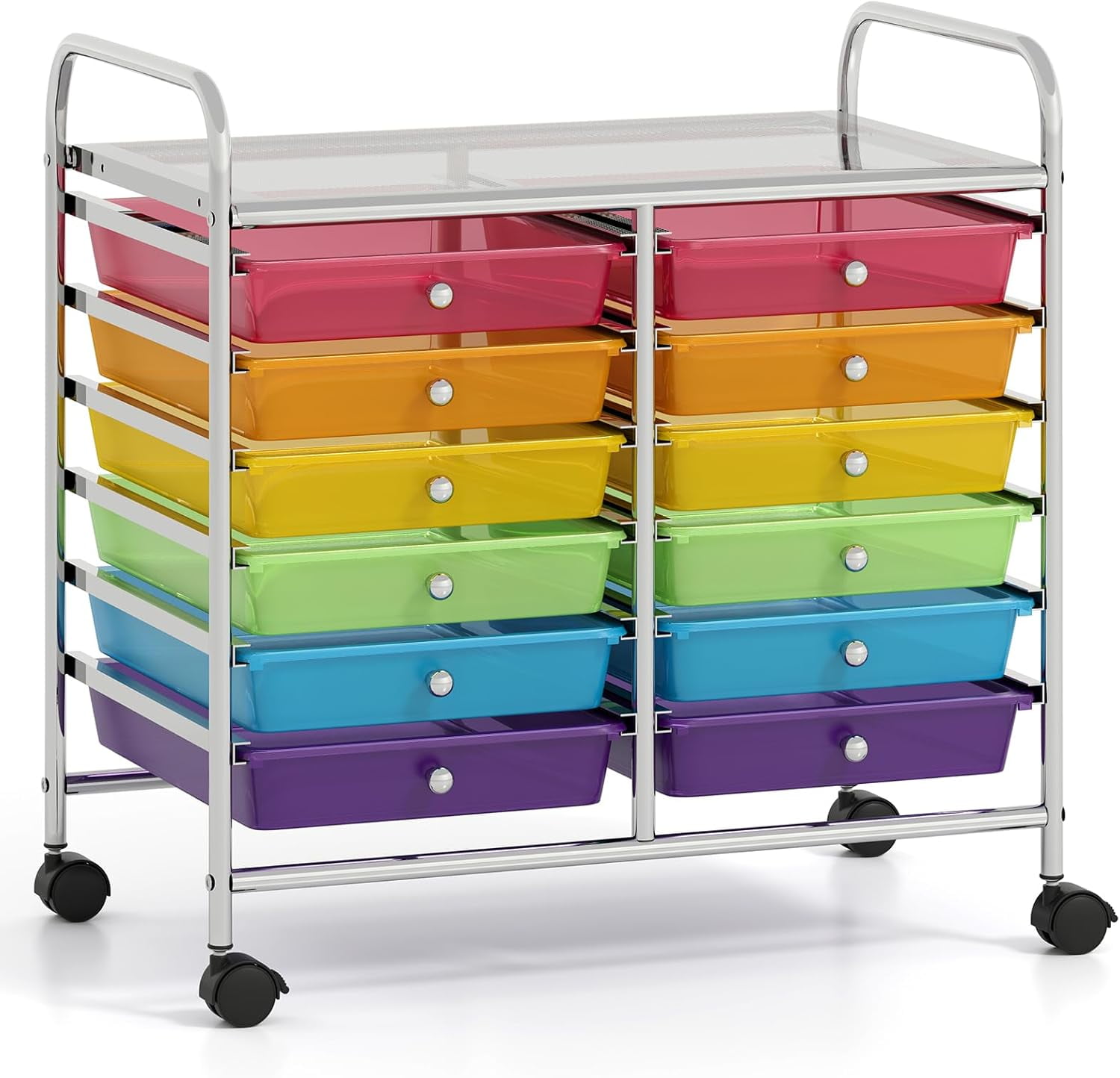 LYYHTY12-Drawer Rolling Storage Cart, Multifunctional Art Craft ...