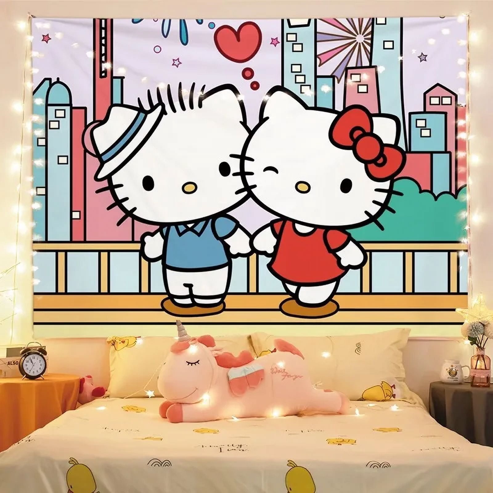 LZ287UM Hello Kitty Happy Birthday Theme Background Banner Birthday ...
