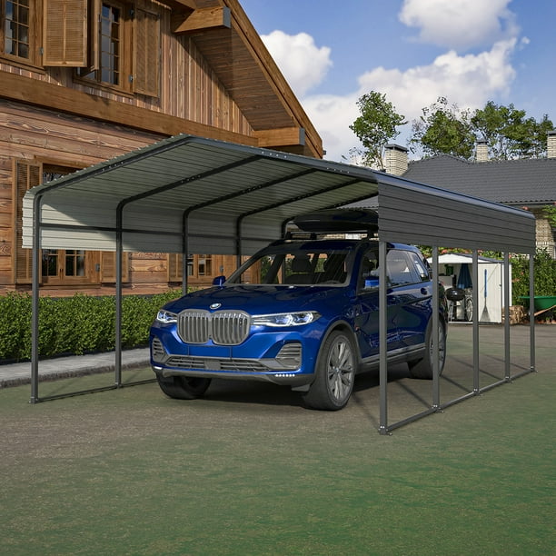 LZBEITEM 13 x 20 ft Metal Carport Kits, Heavy Duty Canopy with ...