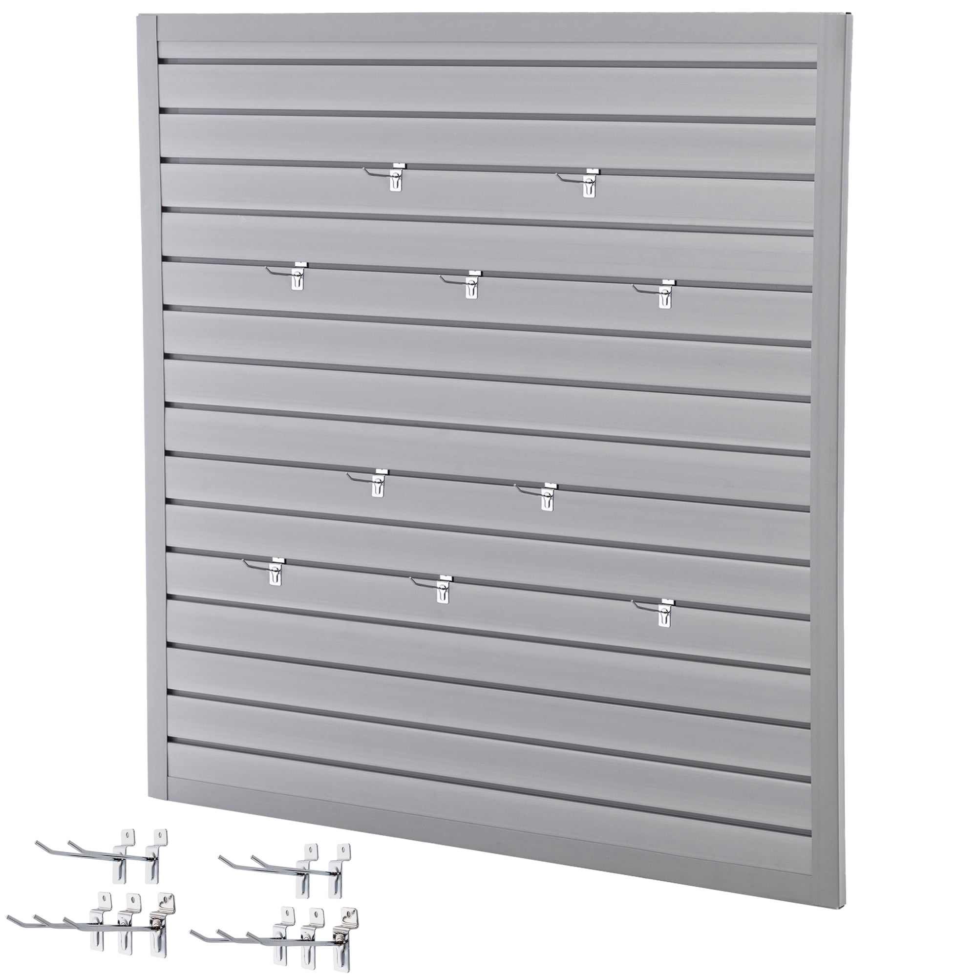 LZBEITEM 4'x4' PVC Slat Wall Paneling with Hooks, Interlocking Slatwall ...