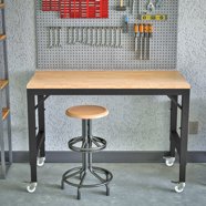 "Tolead 48"" Multipurpose Mechanic Workbench, Heavy-Duty, Rubber Wood ...