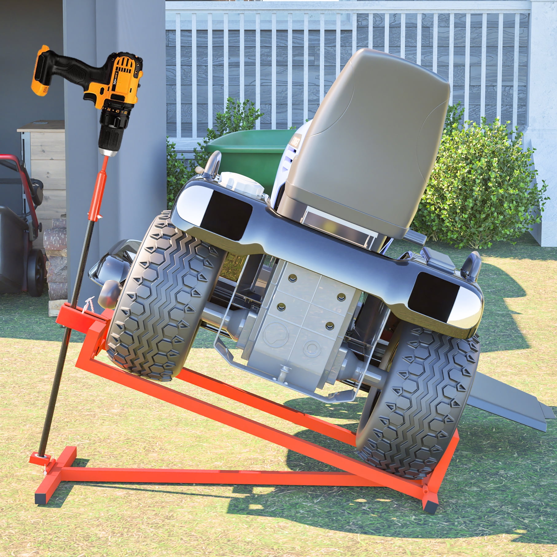 LZBEITEM Heavy Lawn Mower Lift Jack Rod - 882 lbs Capacity for Tractors ...