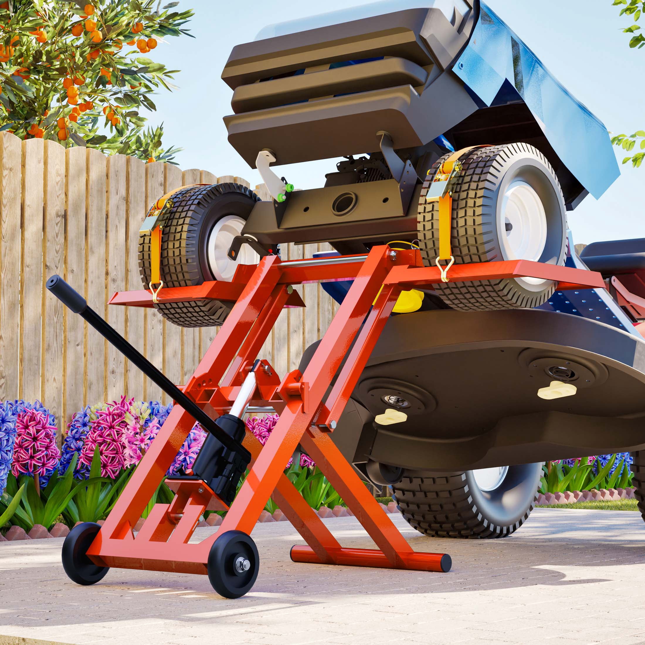 LZBEITEM Hydraulic Lawn Mower Lift Jack - 500 lbs Capacity for Tractors ...