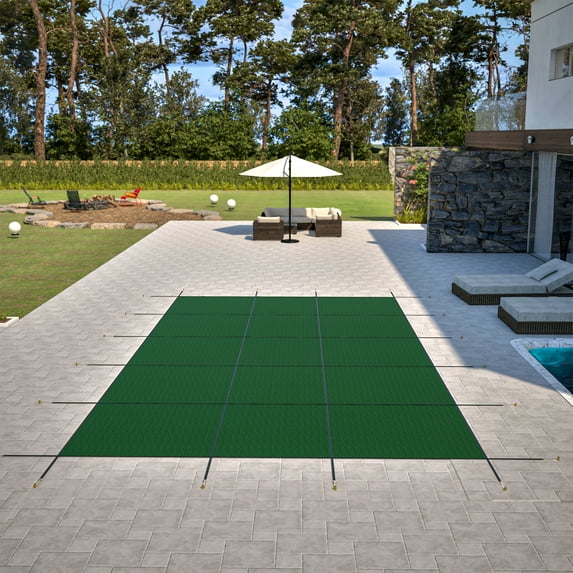LZBEITEM Inground Pool Safety Cover 12' x 24' Rectangle, Safety Pool ...
