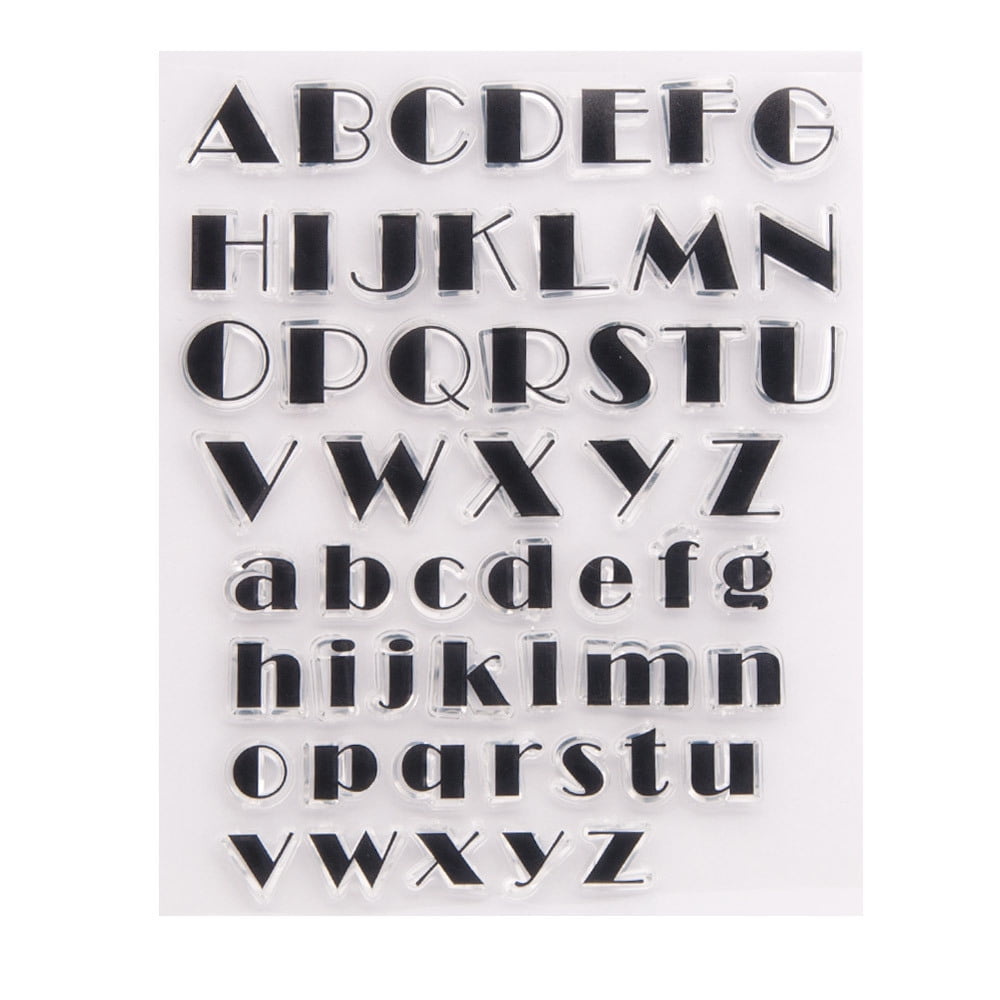LZBRDY 5.5 by 7.1 Inch Capital Lowercase 26 Alphabet Letters Clear ...