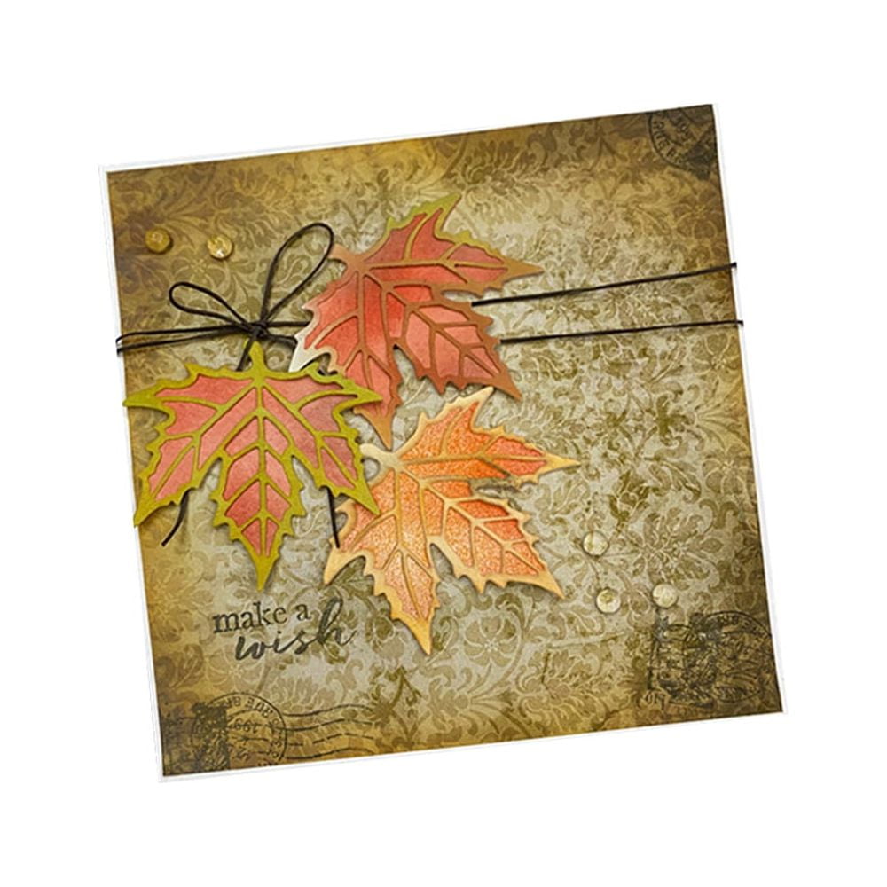 LZBRDY Maple Leaves Embossing Metal Cutting Dies for Scrapbooking Card ...