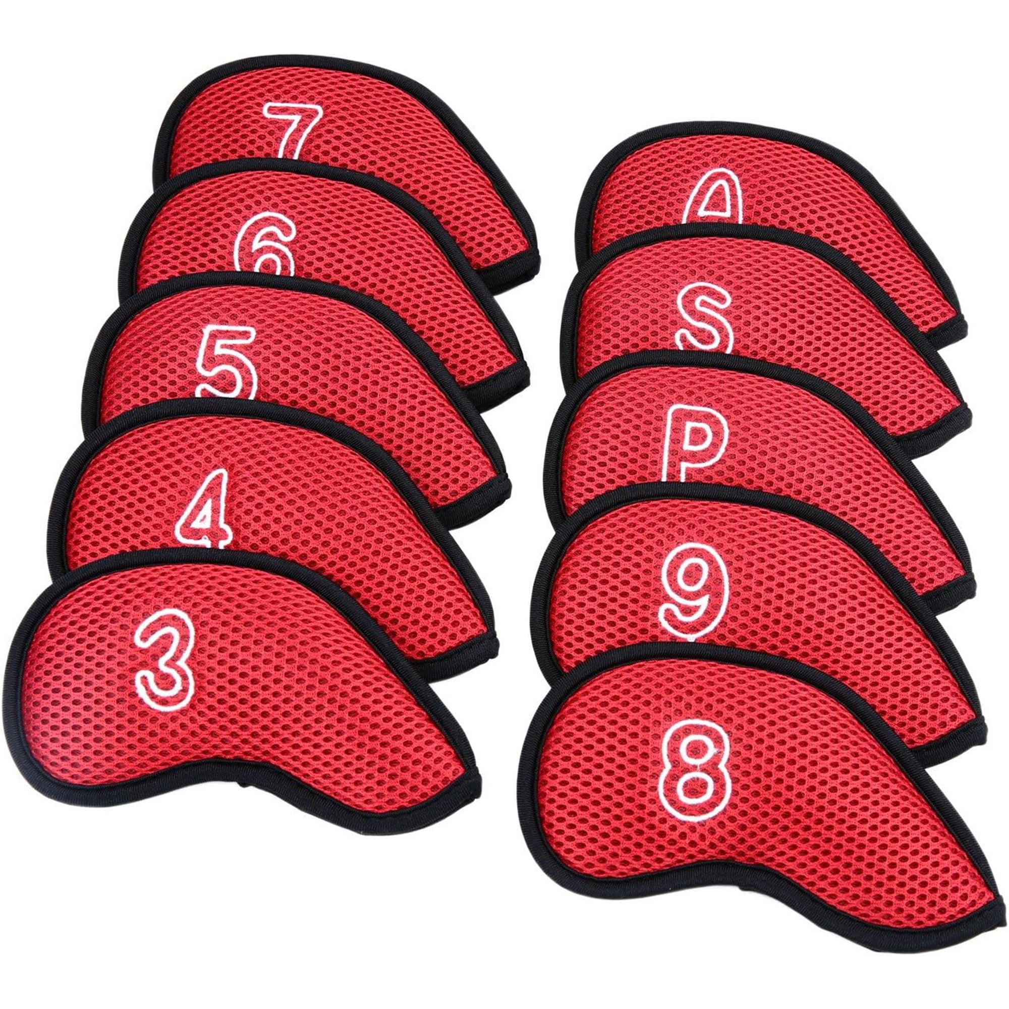 LZCKDPX 10Pcs/Pack New Meshy Golf Iron Covers Set Golf Club Head Cover ...