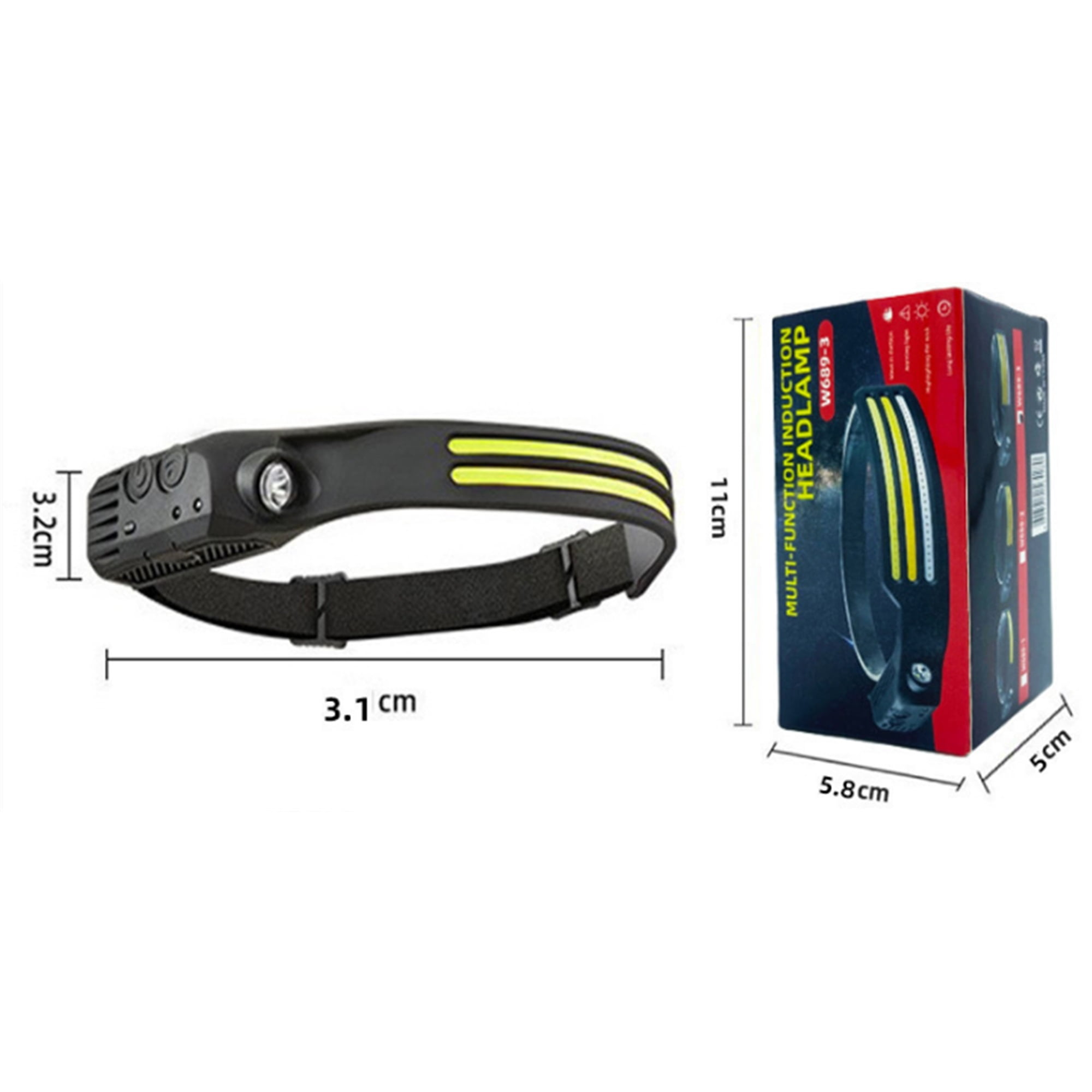 LZCKDPX LED Headlamp Rechargeable, LZCKDPX LED Head Band Headlamp, 230 ...