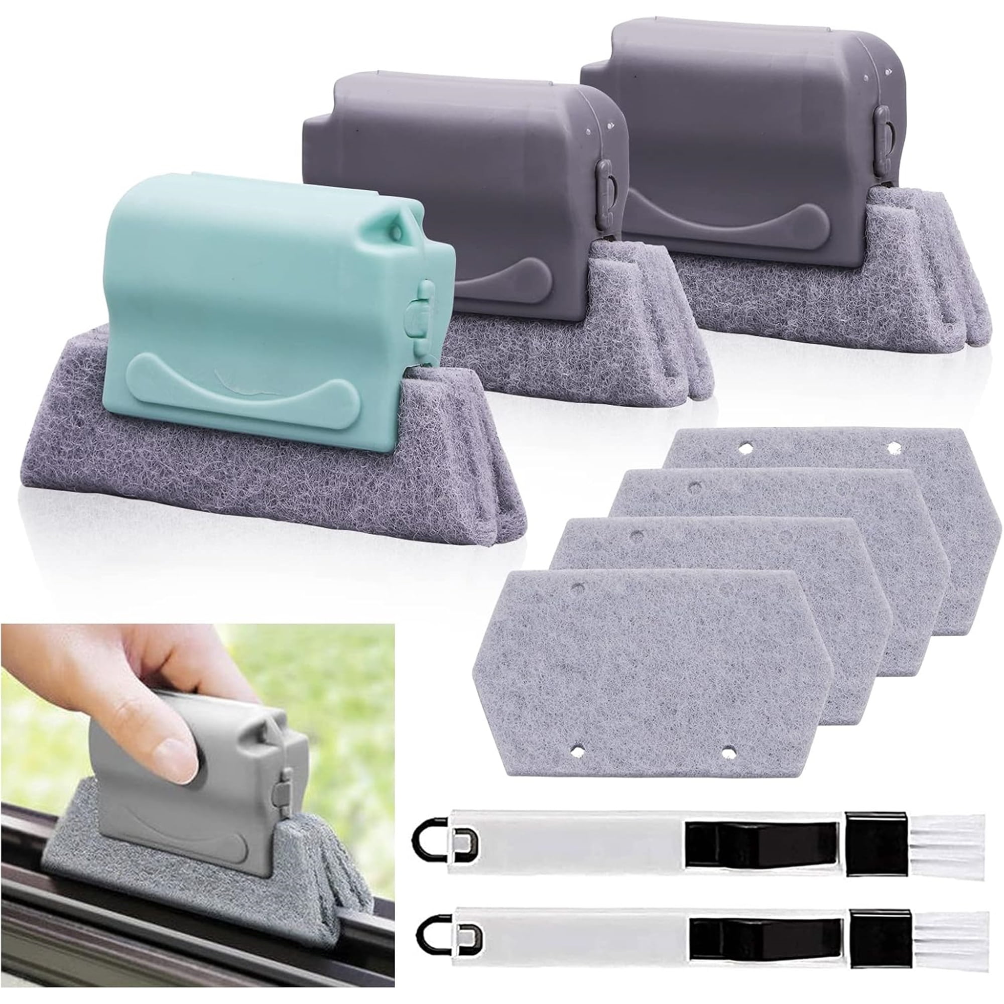 LZCKDPX Magic Window Groove Cleaning Brush, Hand-held Window Track ...