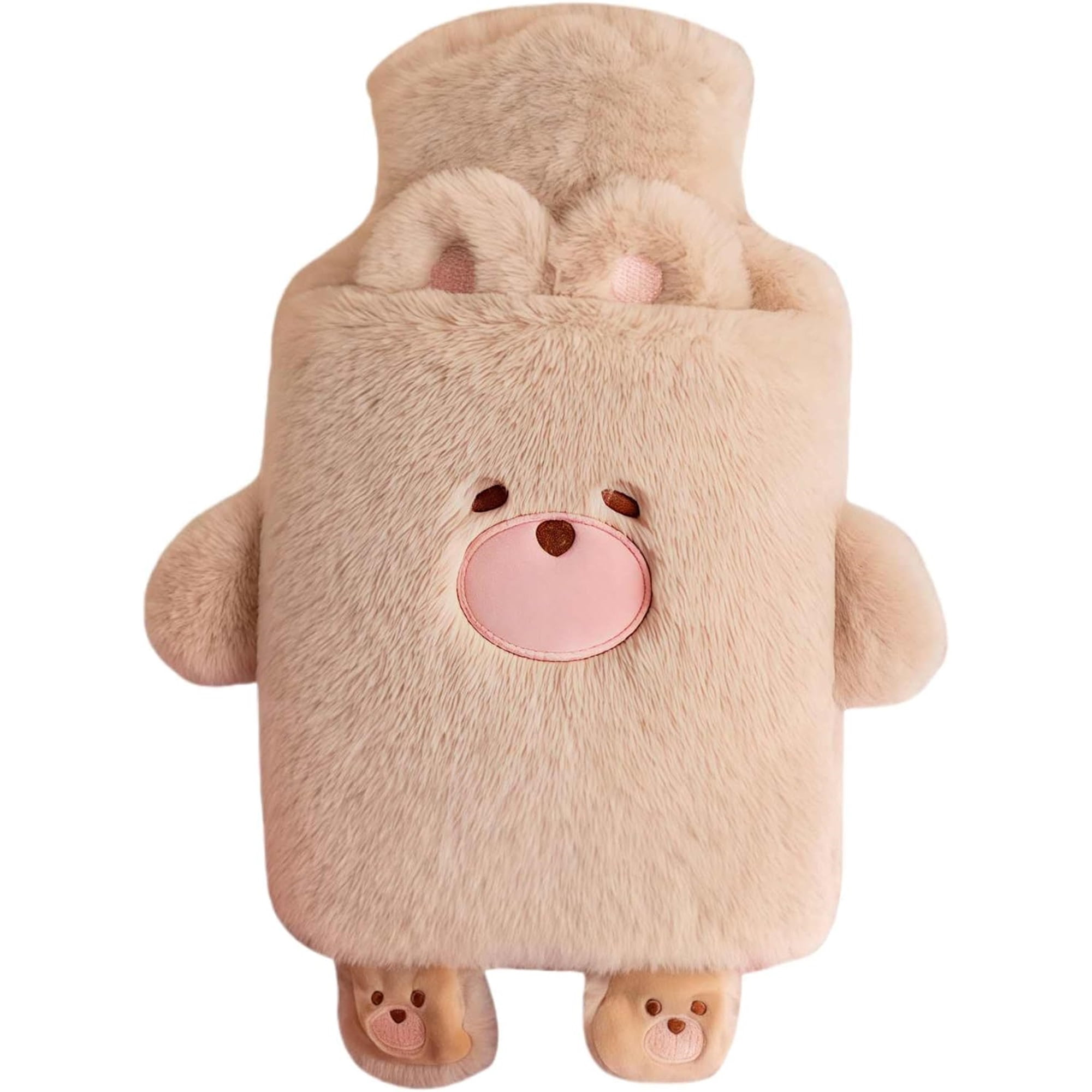 LZCKDPX Rubber hot Water Bottle Cute Pink Bunny Plush with Cover, Warm ...