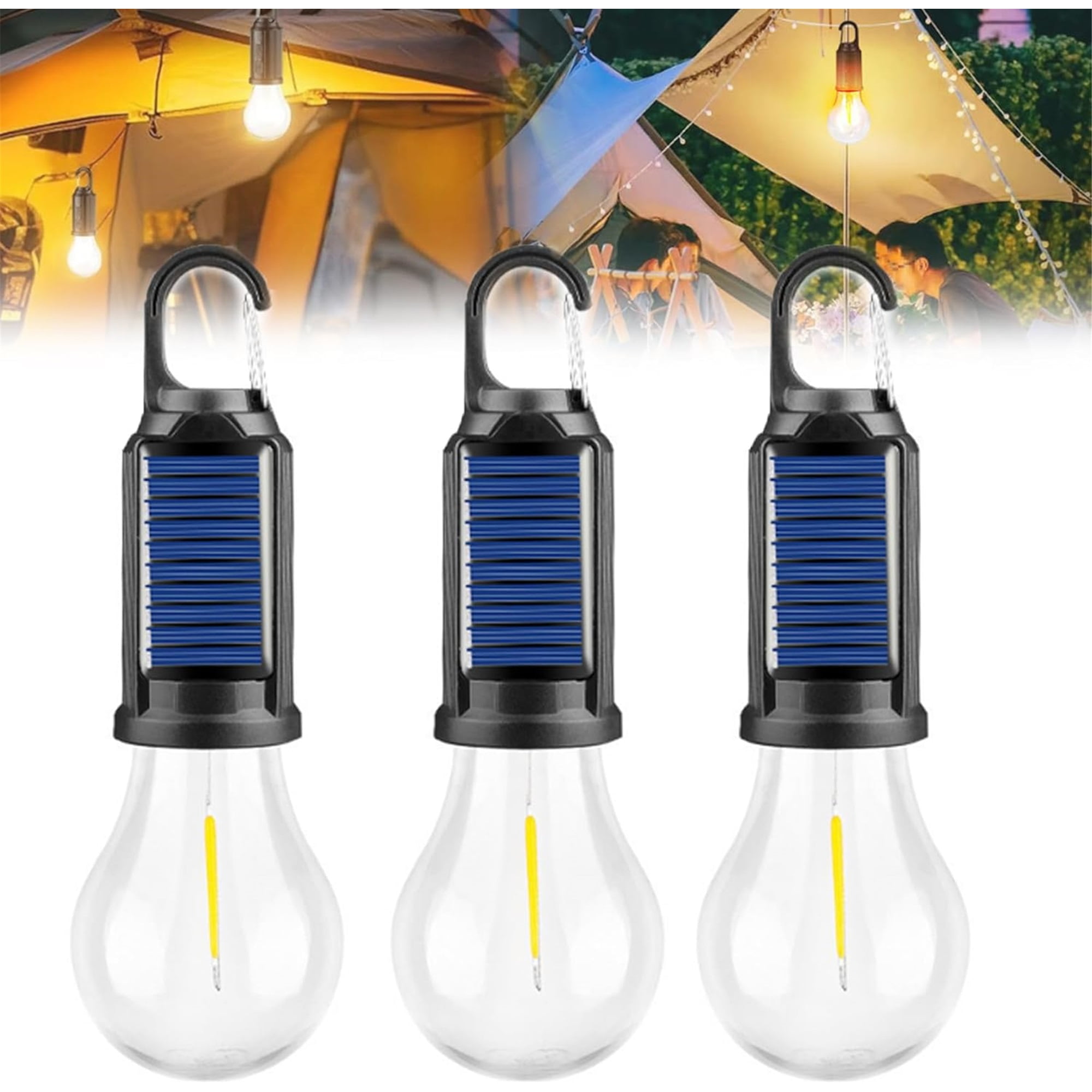 LZCKDPX Solar Rechargeable Hooked Camping Light - 2025 New Solar Camp ...