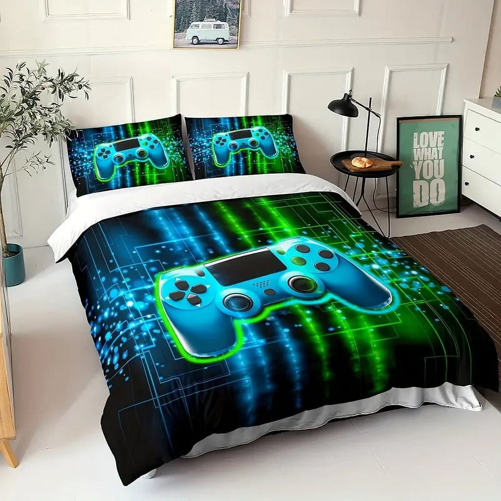 LZHDF 3D Game Controller Bedding Set for Children and Teenagers with ...