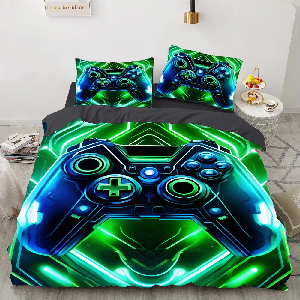 LZHDF Fantasy game controller Duvet Cover gamer Bedding Set Queen King ...