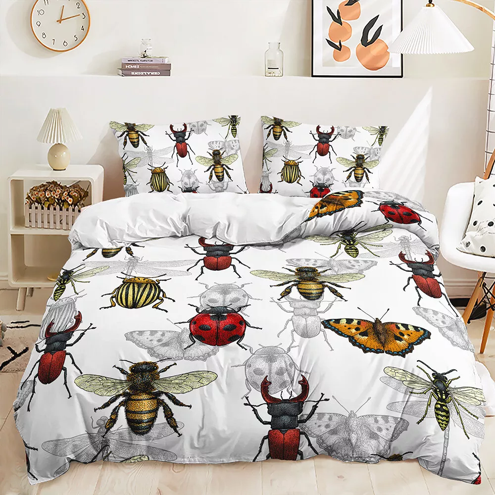 LZHDF Seven Star Ladybug Insect Duvet Cover animal Bedding Set Queen ...