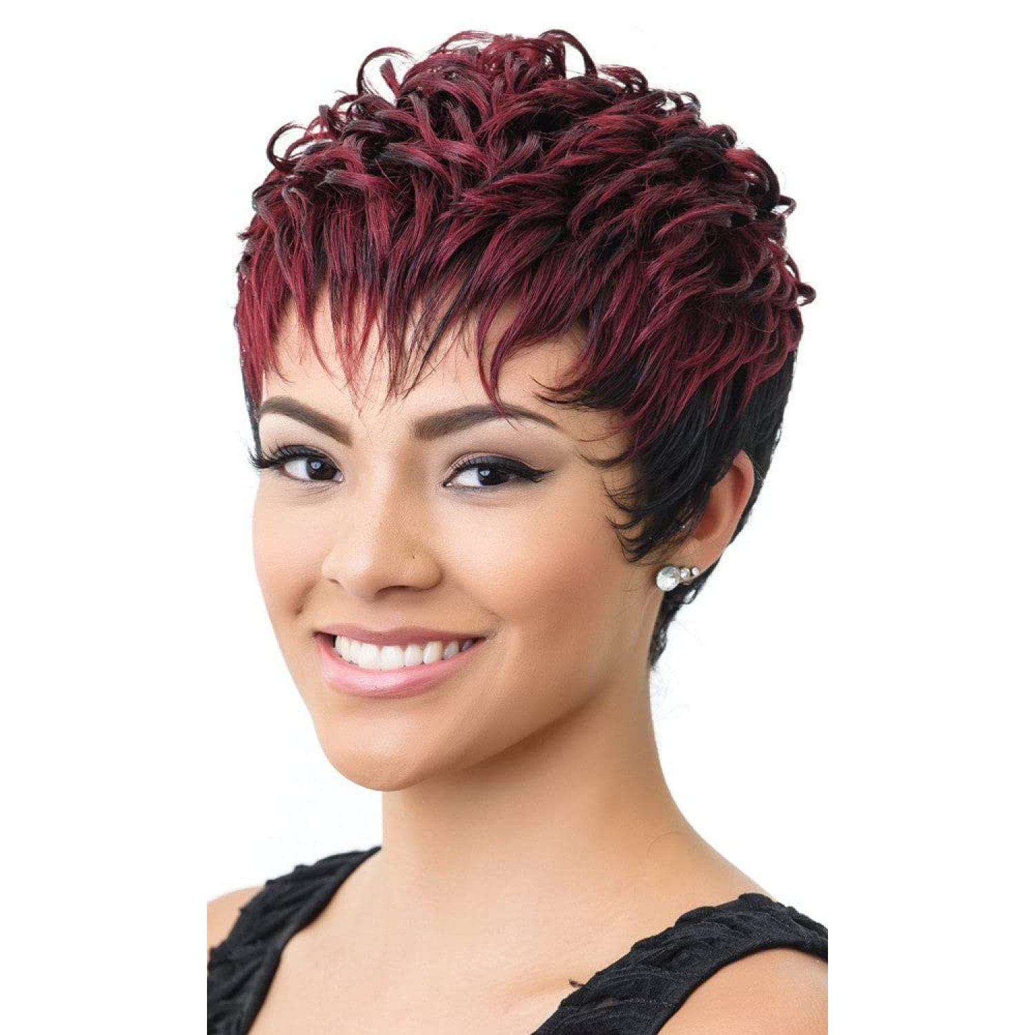 LZHF Bohemian Wig Synthetic 100% Futura Short Boycut Pixie Style ...