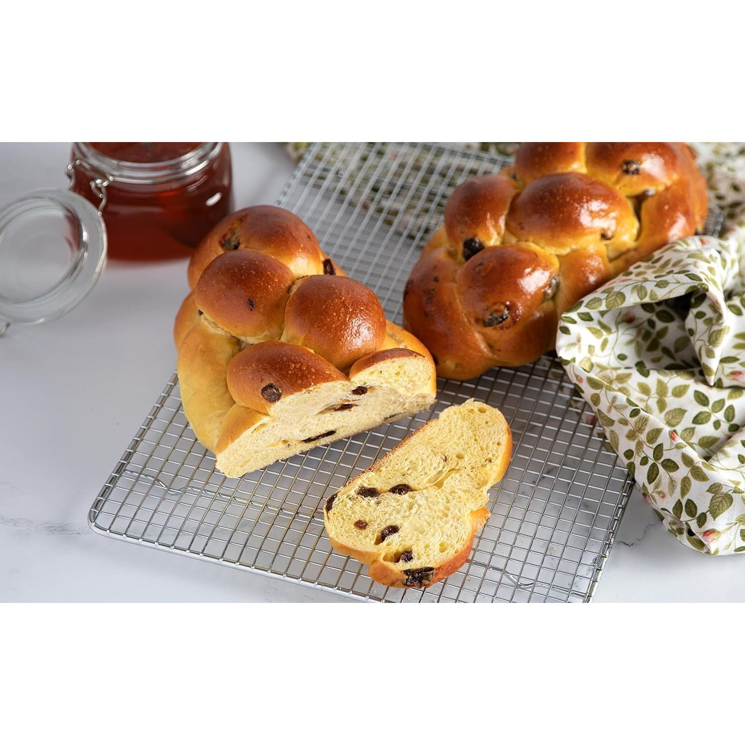 LZHF Kosher Fresh Raisin Challah Bread 16 Ounce - Traditional Raisin ...